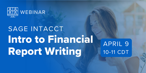 Webinar: Introduction to Sage Intacct Financial Report Writing ...